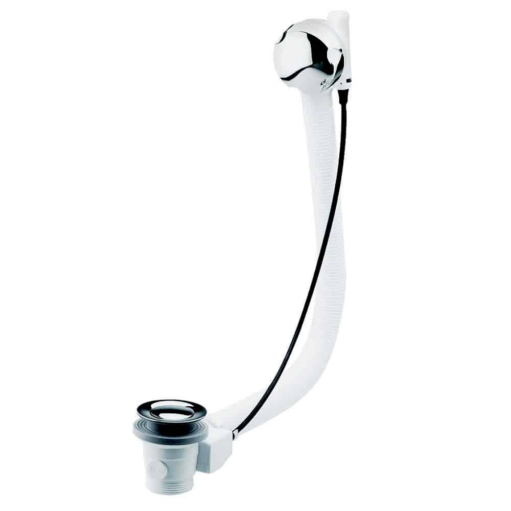 Concealed Bath Overflow Pop-Up Plug Waste & Twist Chrome Handle ...